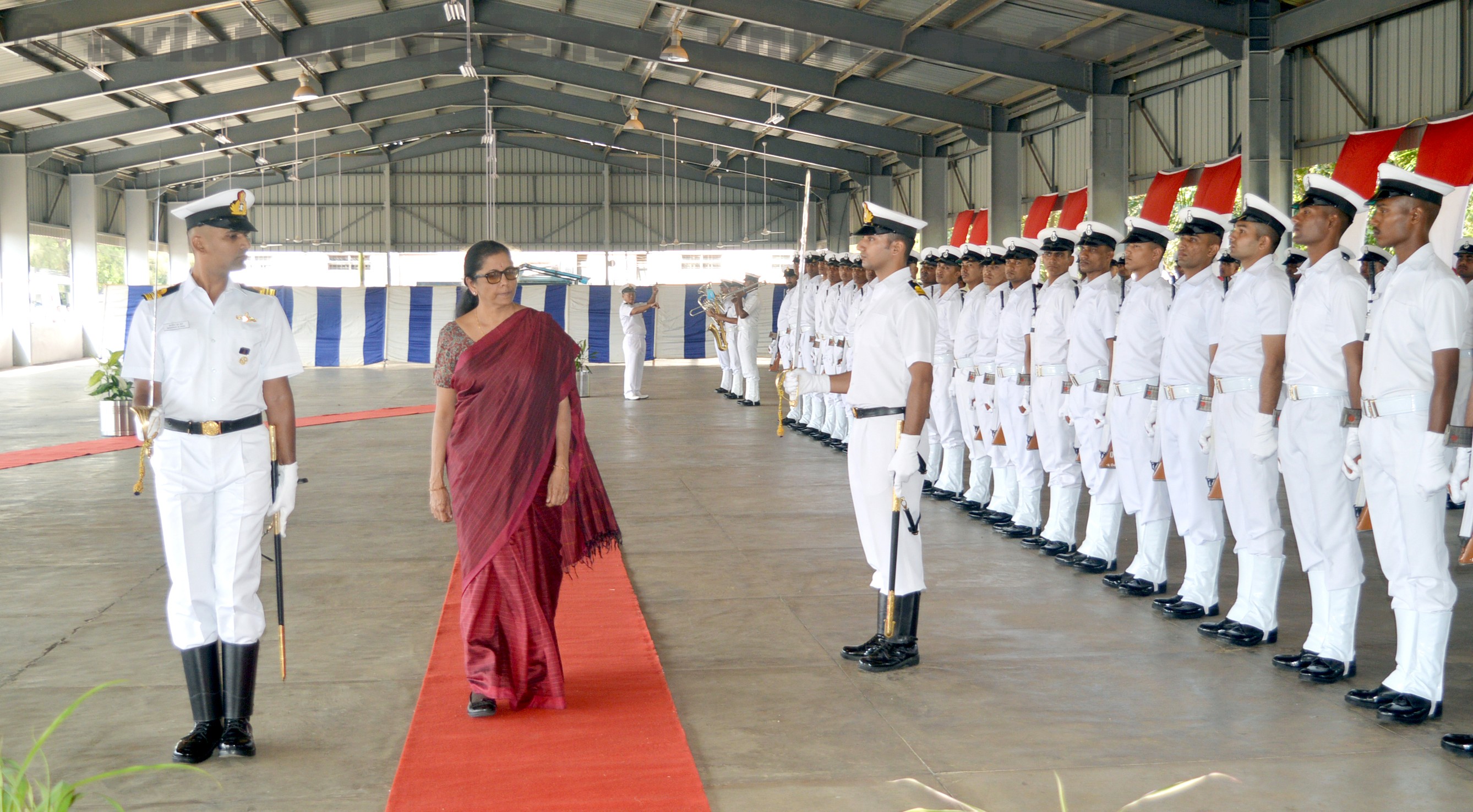 Defence Minister Nirmala Sitharaman Visited Project Seabird at Karwar ...