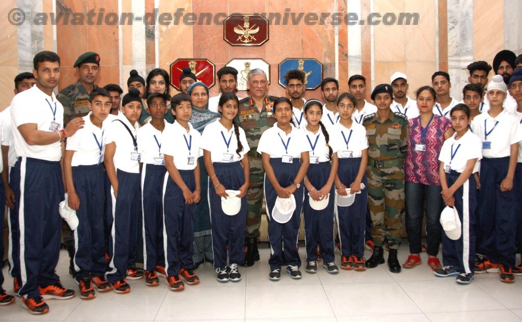 Indian Army Chief meets J&K students | ADU Media