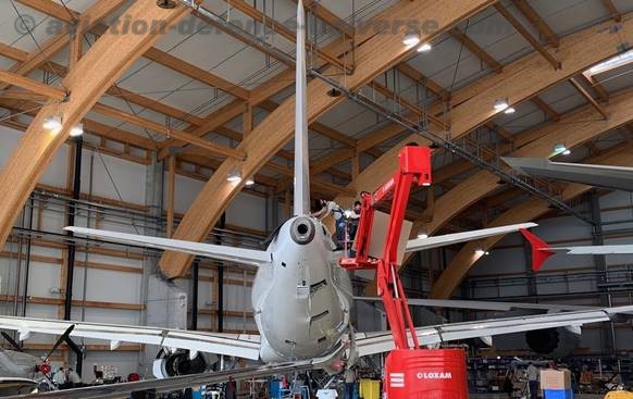 First refurbishment project for an airliner at AMAC Aerospace in Basel