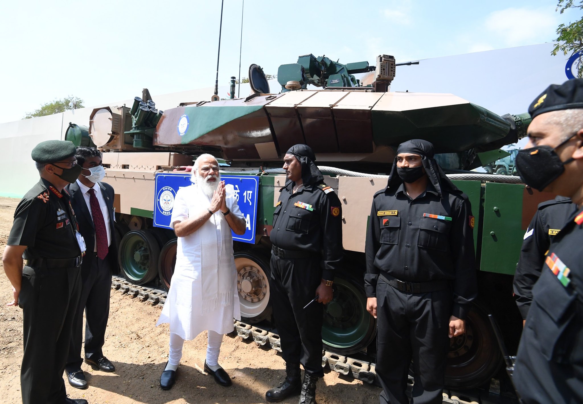 PM Narendra Modi hands over Arjun Main Battle Tank to the Indian Army