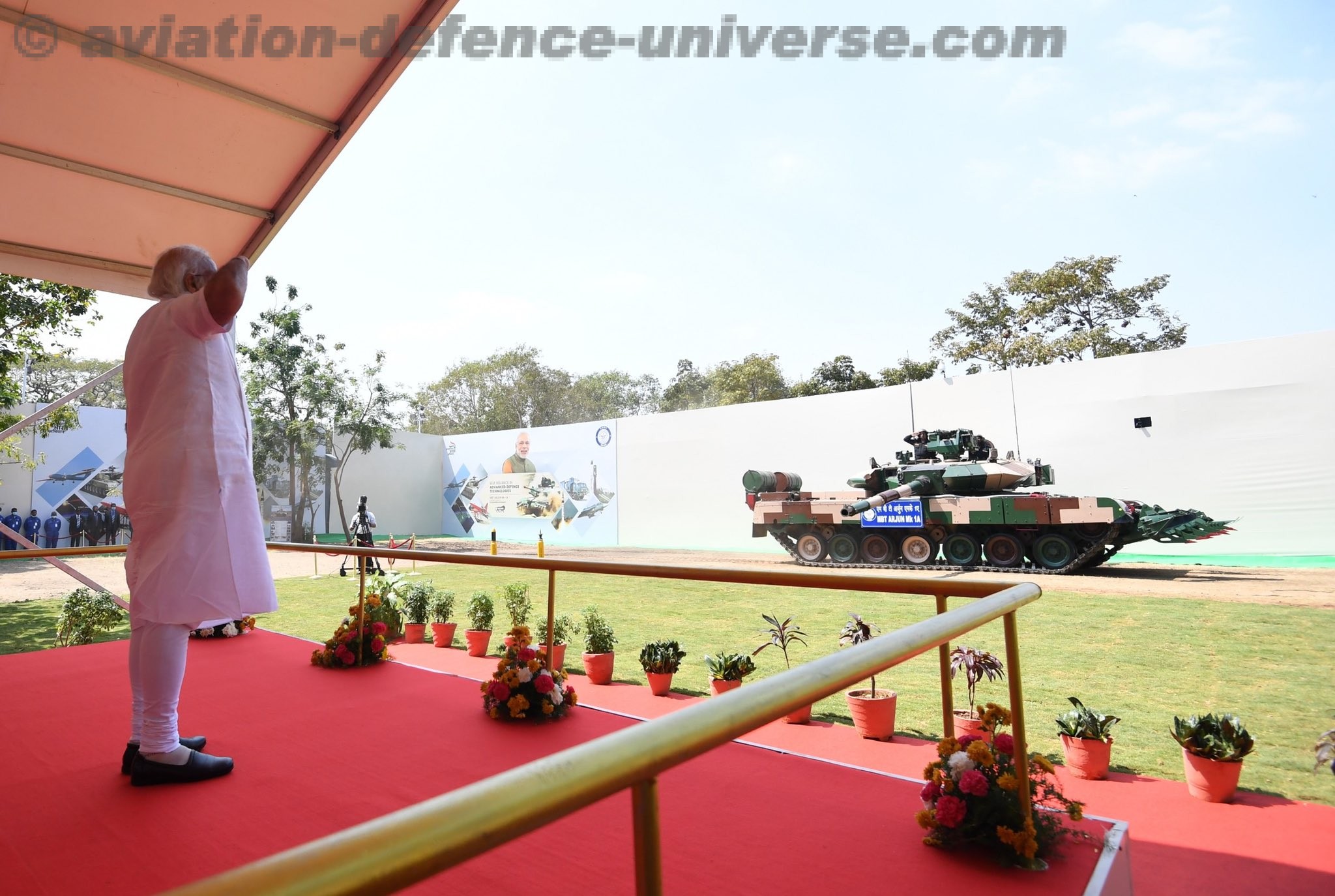 PM Narendra Modi hands over Arjun Main Battle Tank to the Indian Army