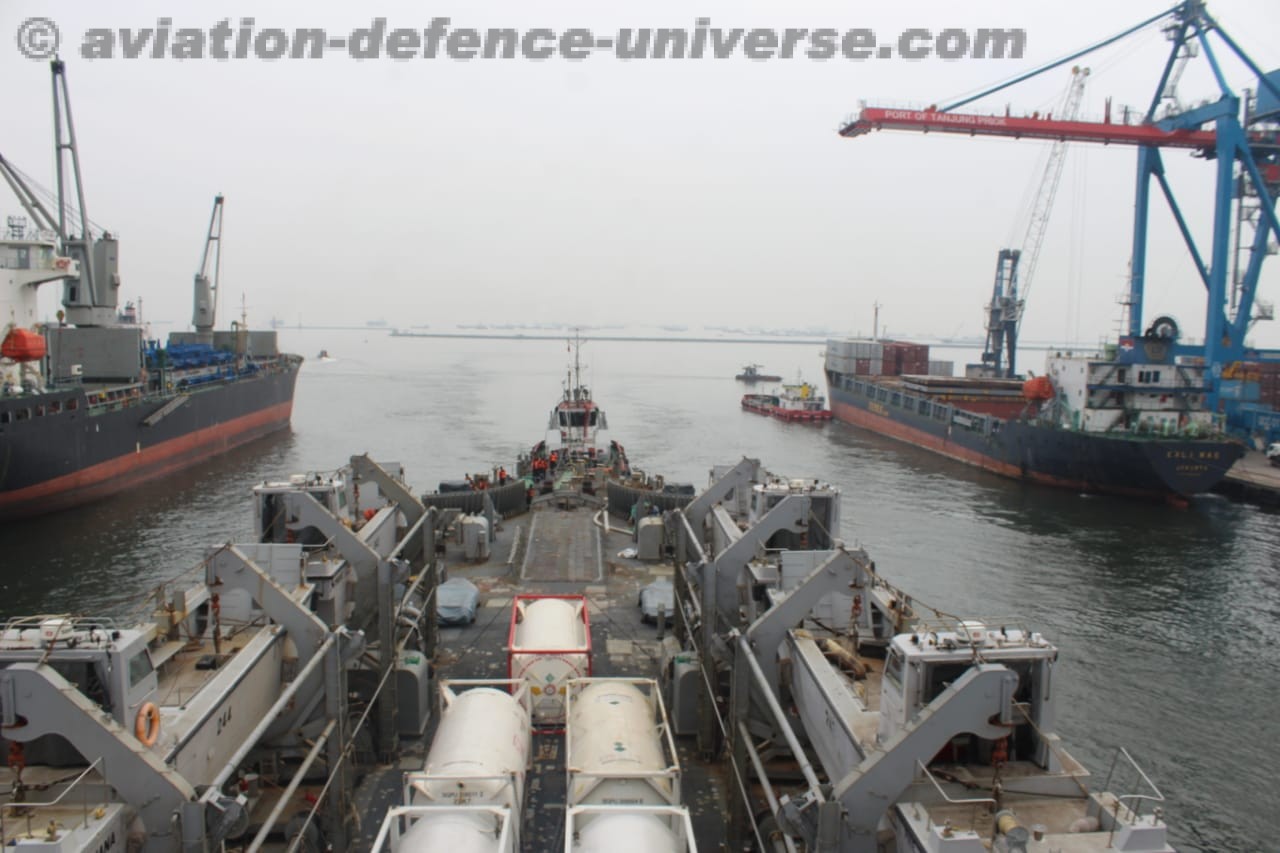 INS AIRAVAT REACHES JAKARTA WITH COVID RELIEF SUPPLIES TO INDONESIA