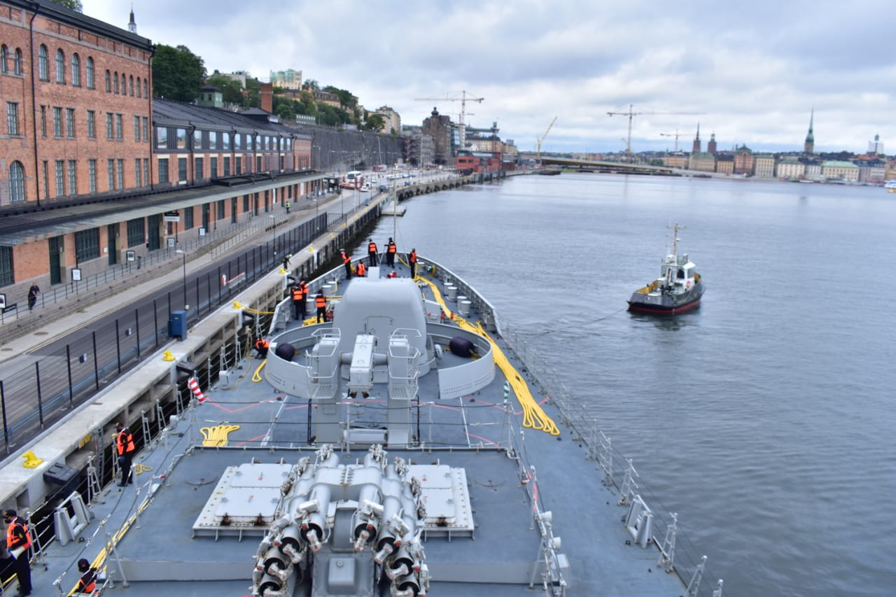 INS TABAR reaches Stockholm, Sweden | ADU MEDIA