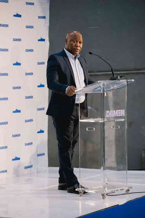 Damen Shipyards Cape Town lays keel for third South African Navy Vessel ...