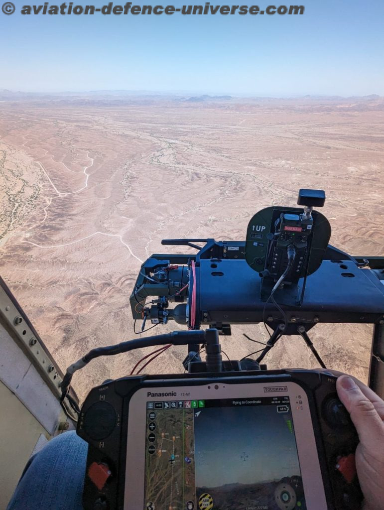 Hero 120 Loitering Munition System from An Airborne Helicopter