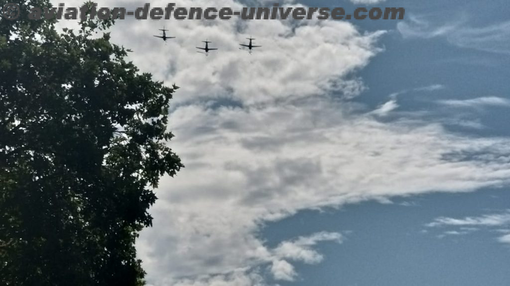Fly past at Bastille Day Parade in Paris
