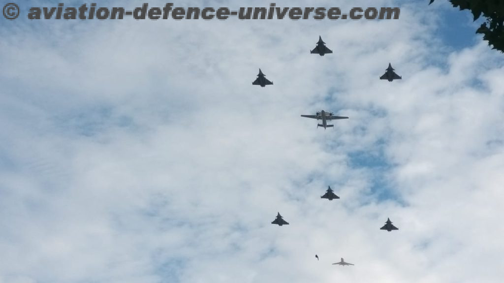 Fly past at Bastille Day Parade in Paris