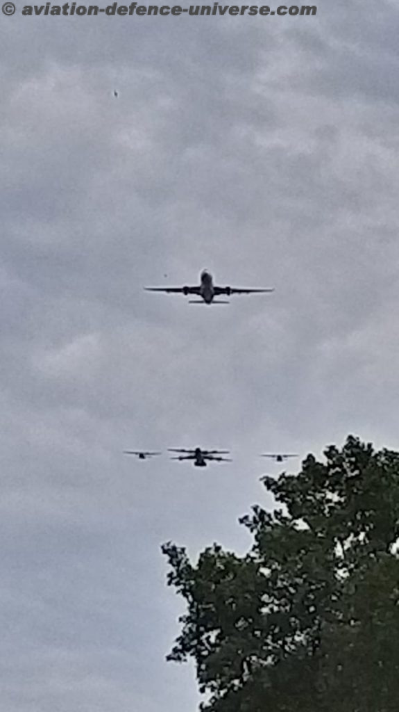 Fly past at Bastille Day Parade in Paris