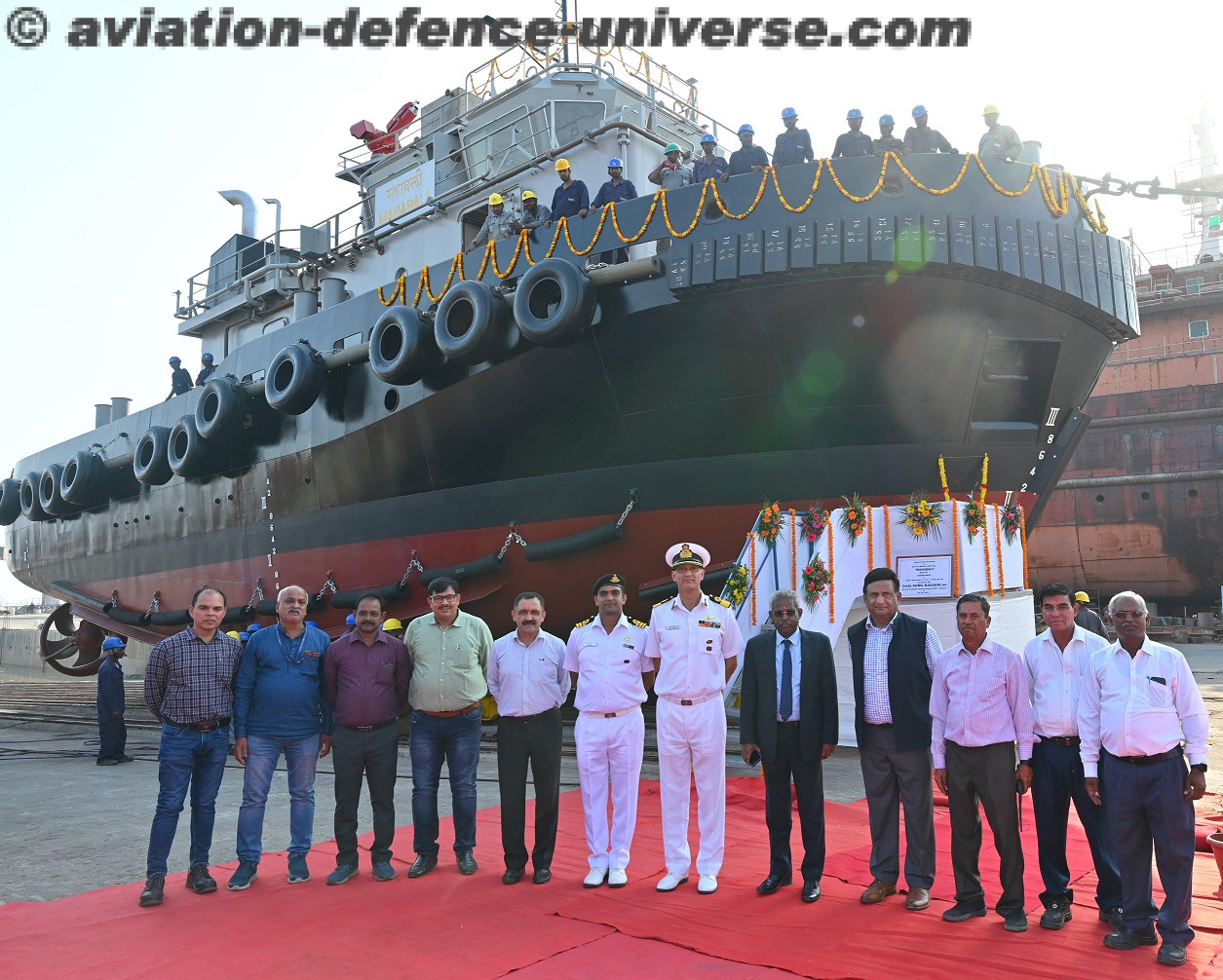 Launch of 25T Bollard Pull Tug ‘Mahabali’ at M/s Shoft Shipyard Pvt Ltd ...