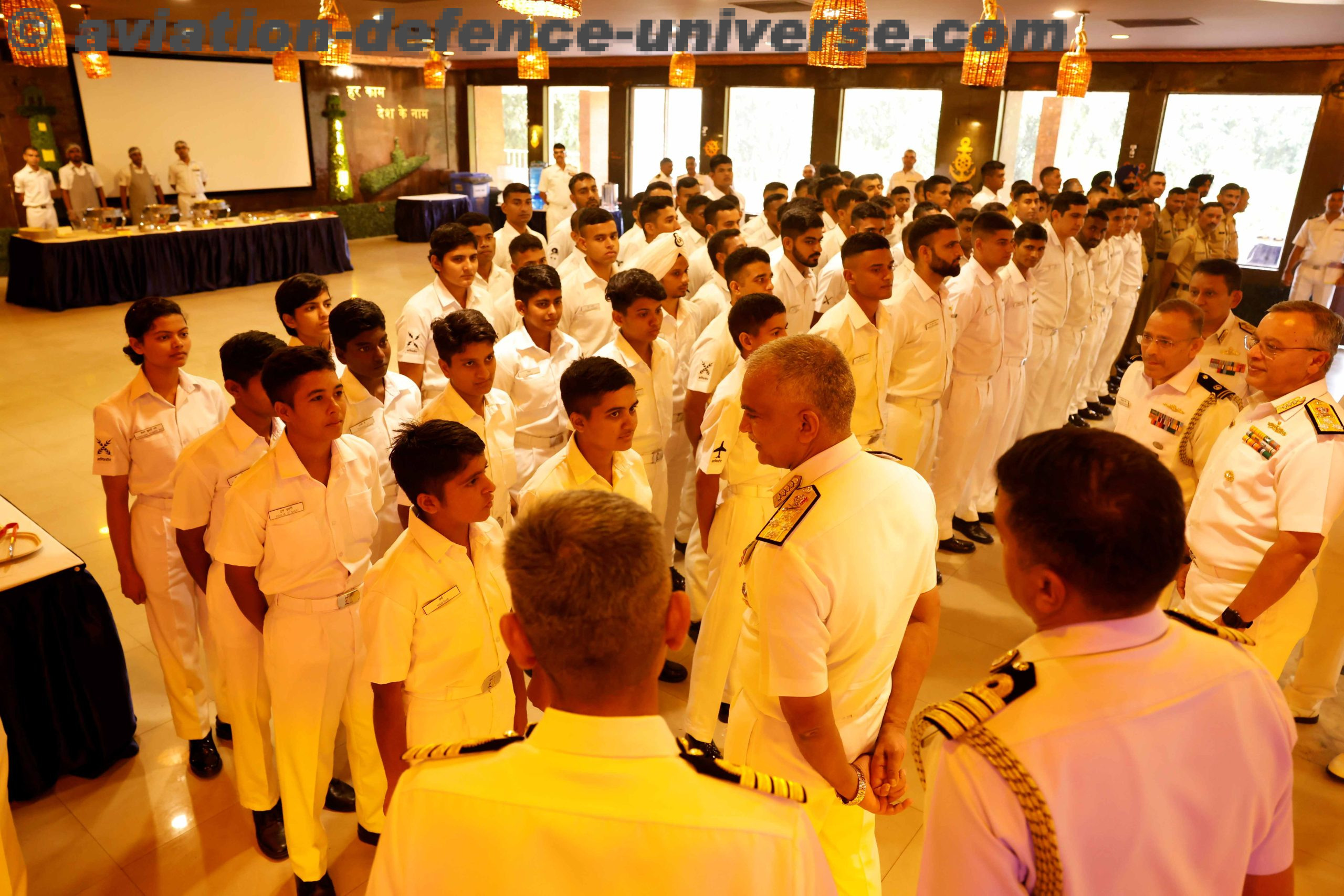 ADMIRAL R HARI KUMAR, CHIEF OF THE NAVAL STAFF ADDRESSES THE STATION ...