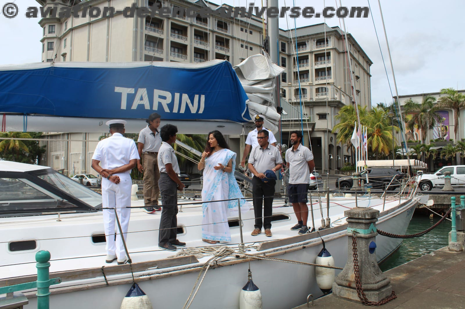 INSV Tarini started on its return voyage from Port Louis - ADU ...