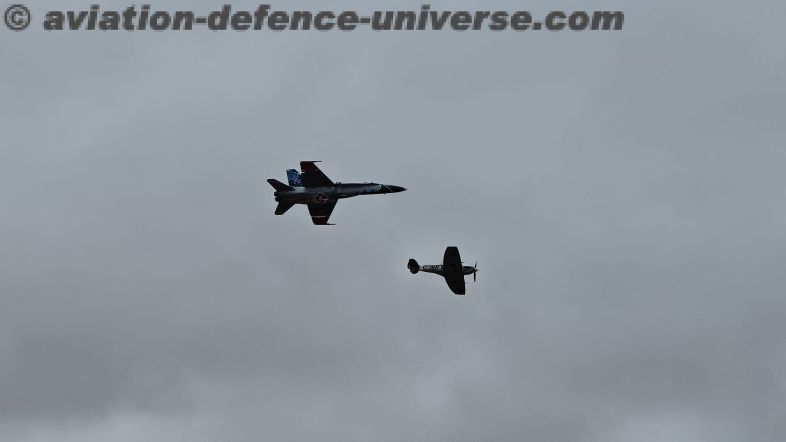 Spitfire teams with Canadian Hornet above RIAT skies - ADU - Aviation ...