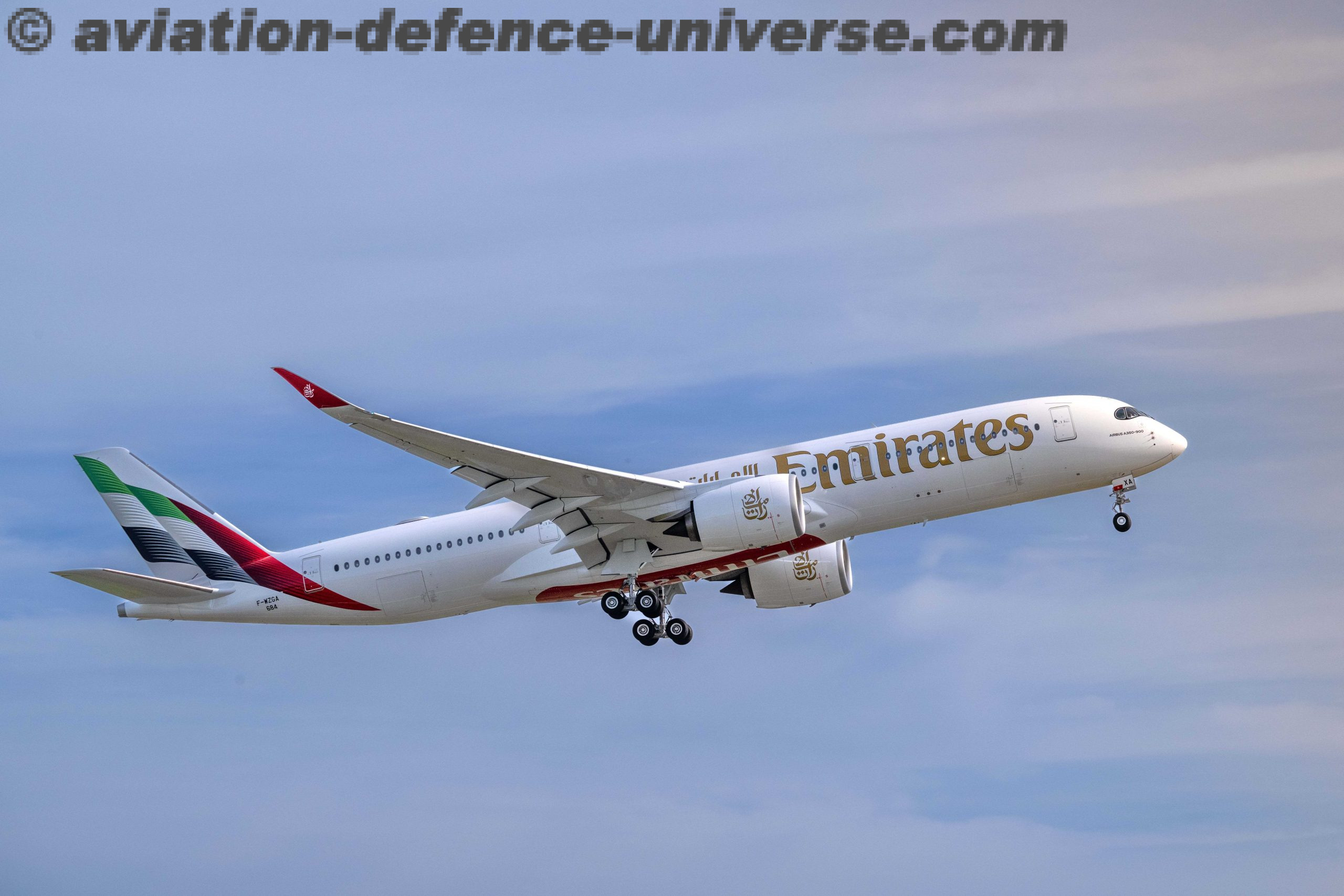 Emirates takes delivery of its first A350-900 aircraft, the first of 65 ...