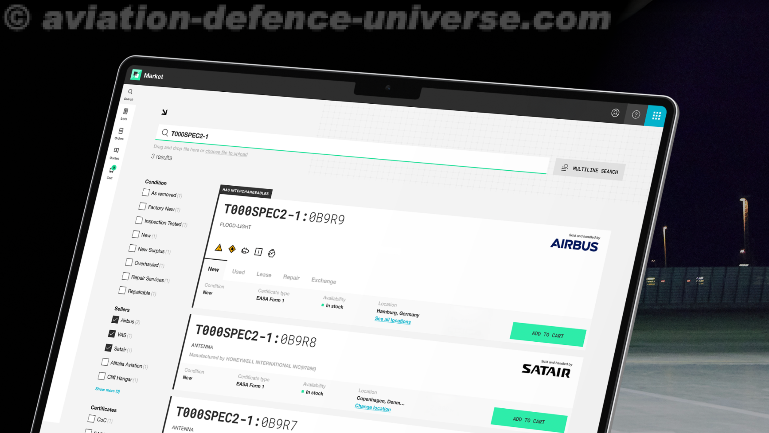 Satair Expands E-Commerce Platform with 5M+ Airbus Parts & Services ...