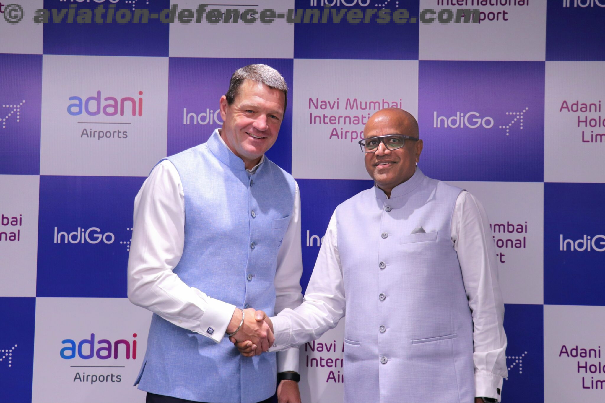 Image - Pieter Elbers, CEO, IndiGo and Arun Bansal, CEO, Adani Airport ...