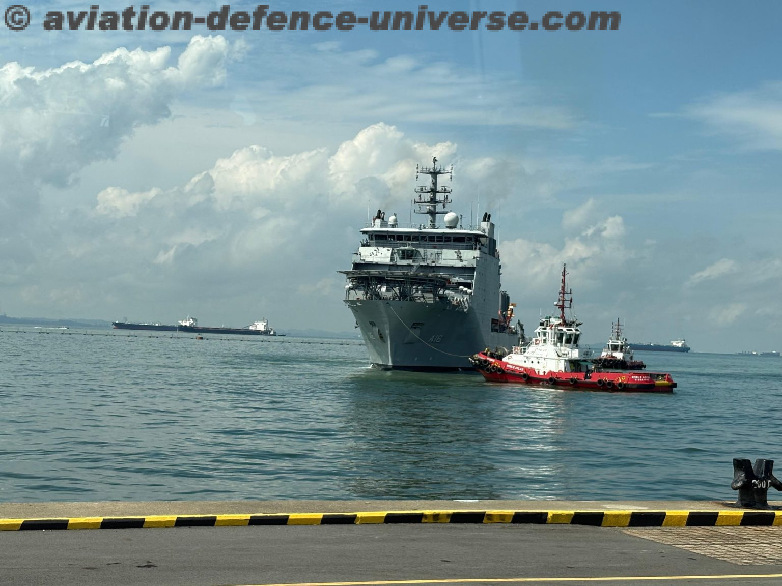 Indian Naval Ship Nistar Enters Changi Naval Base, Singapore
